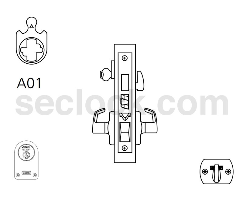 ML2067 NSN 626 LC - Corbin Russwin Mortise Lock | SECLOCK